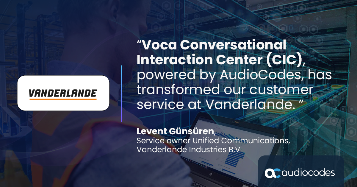 Conversational Interaction Center (CIC) Case Study | Vanderlande